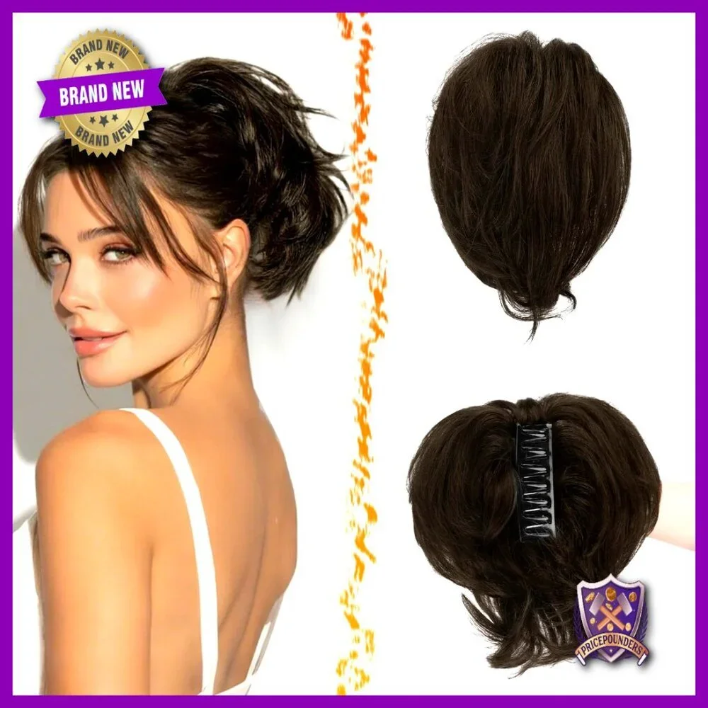 Accessories | Short Human Hair Ponytail Extension With Bendable Metals ...